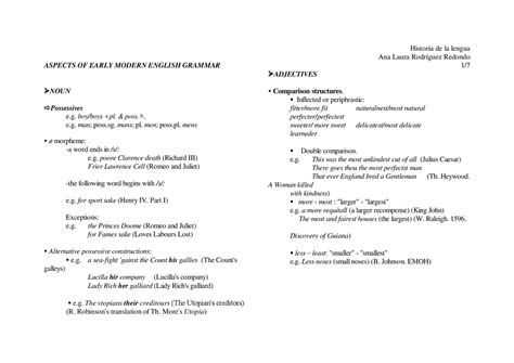 Early Modern English Docsity
