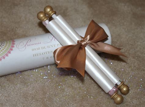 Items Similar To Princess Scroll Invitation On Etsy