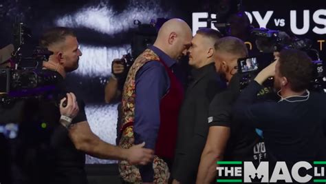 Watch Tyson Fury Oleksandr Usyk Clash In Fiery Press Conference
