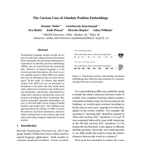The Curious Case Of Absolute Position Embeddings Acl Anthology