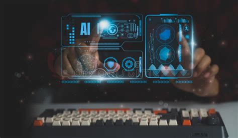 Cyber Security Technology With Ai System Businessman Using Digital Interface To Scan Password