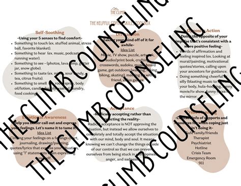 Coping Skills Toolbox Etsy