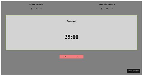 Pomodoro Clock Freecodecamp Codesandbox