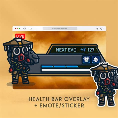 Apex Legends Health Bar Overlay Caustic Emote For Twitch Etsy