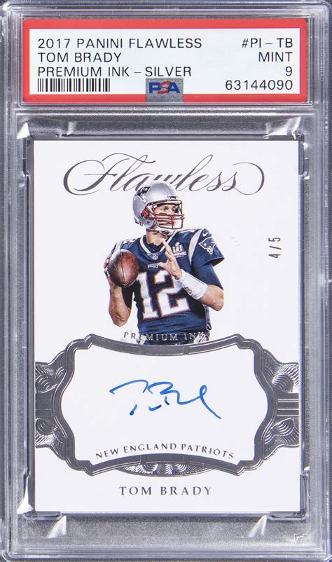 Lot Detail 2017 Panini Flawless Premium Ink Silver Pi Tb Tom Brady