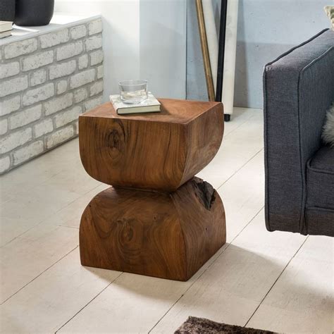 Wohnling Massivholz Sheesham Beistelltisch 30 X 30 Cm Wohnzimmertisch
