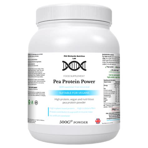 Pea Protein Power 500g Powder Phil Richards Nutrition Lab
