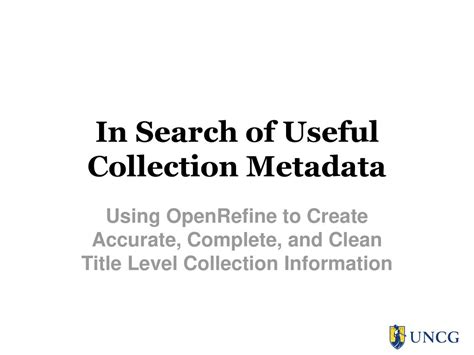 In Search Of Useful Collection Metadata Ppt Download