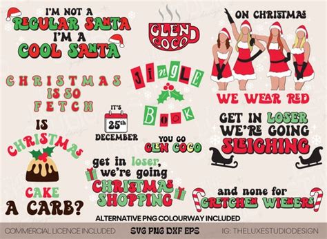 Mean Girls Svg Bundle Jingle Book Svg Mean Girls Clip Art Etsy Uk