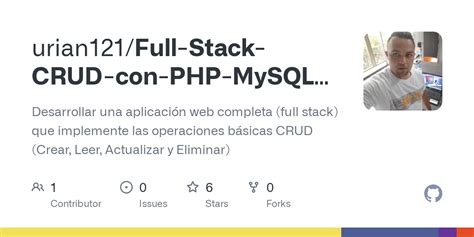 GitHub - urian121/Full-Stack-CRUD-con-PHP-MySQL-API-Rest-y-ReactJS: Desarrollar una aplicación ...