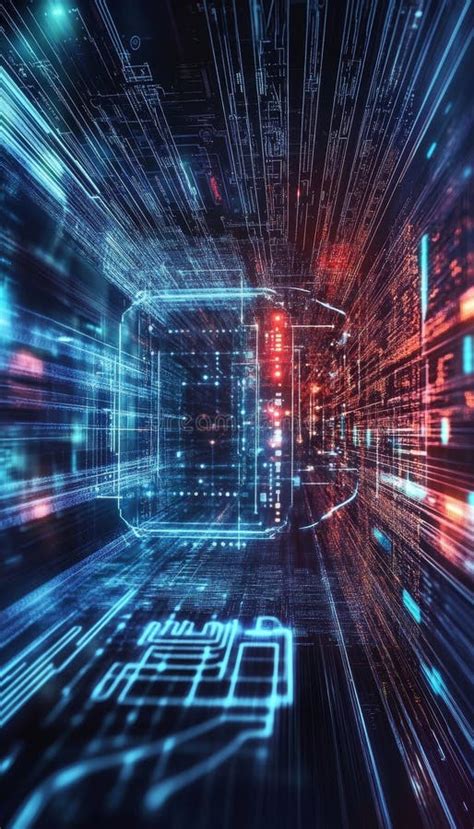 Engaging Visualization Of Cyber Security And Privacy Digital Footprints Amid Futuristic Elements