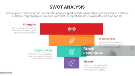 역 피라미드 모양 4점 목록 정보 벡터가 있는 인포그래픽 템플릿 배너가 있는 Swot 분석 개념 Swot 분석에 대한 스톡 벡터 아트 및 기타 이미지 Istock