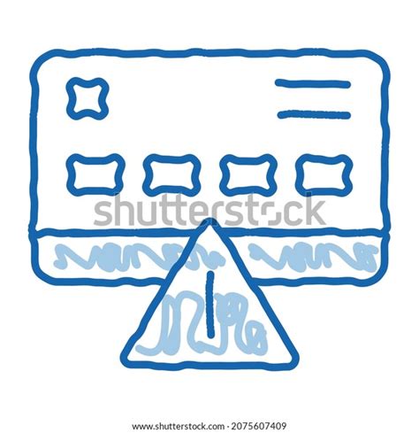 Credit Card Hacking Sketch Icon Vector Stock Vector Royalty Free 2075607409 Shutterstock