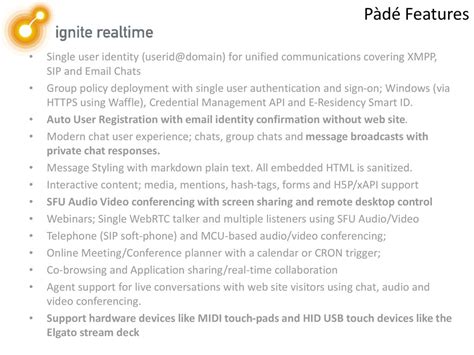 Unified Real Time Communications with Pàdé ppt download