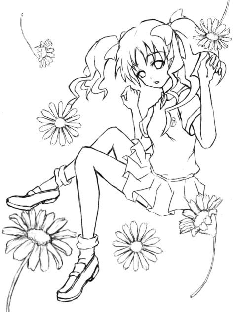 線画白井黒子塗ったげて ibisPaint