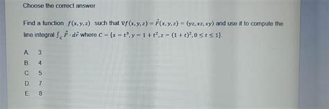 Solved Find A Function F X Y Z Such That Chegg