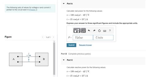 Solved The Following Sets Of Values For Voltage V And Chegg Com