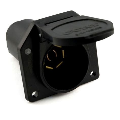 Plugs And Sockets 7 Way Rv Blade Connector Socket Vehicle Side Black