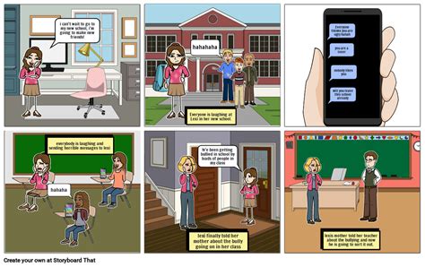 Cyberbullying Storyboard By 08ab3440