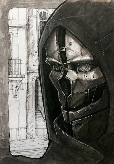 Corvo Attano Dishonored By Khiaradraws On Deviantart Рисунки