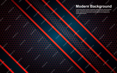 Premium Vector Modern Abstract Background Black Color And Red Line Color