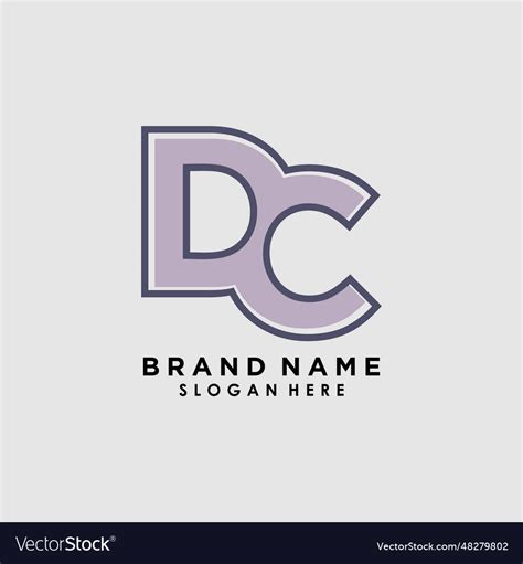 Initials Letter Dc Logo Design With Creative Vector Image