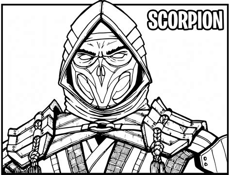 Scorpion Mortal Kombat 4 Coloring Page