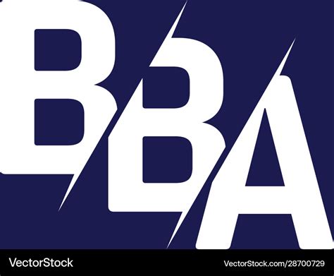 Monogram Letters Initial Logo Design Bba Vector Image