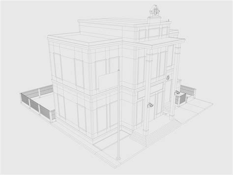 Cartoon Police Station By 3dnmodels 3docean