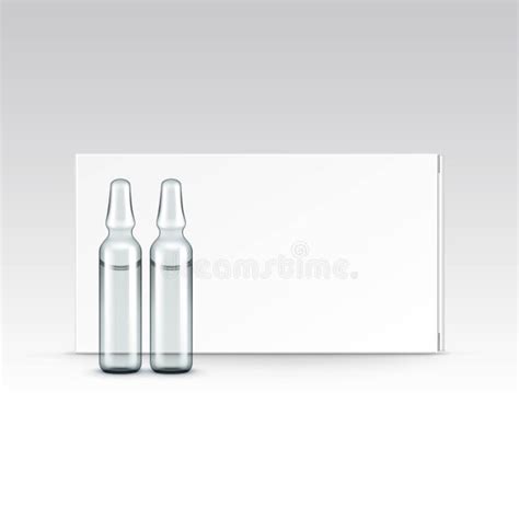 Vector Blank Packaging Box For Ampoules Isolated Stock Vector