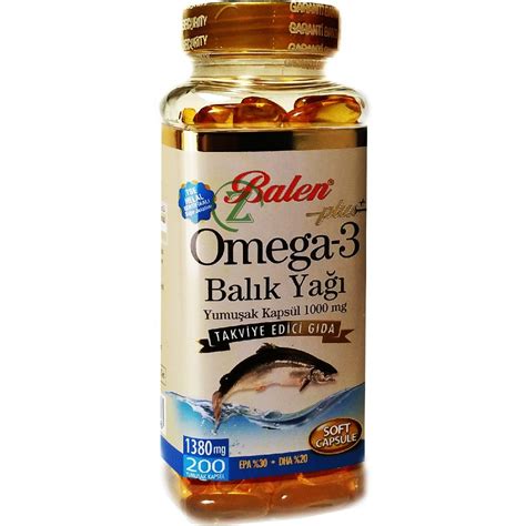 Balen Omega 3 Balık Yağı Balık Yağı Hapı 1380 Mg 200 Softgel Fiyatları ...