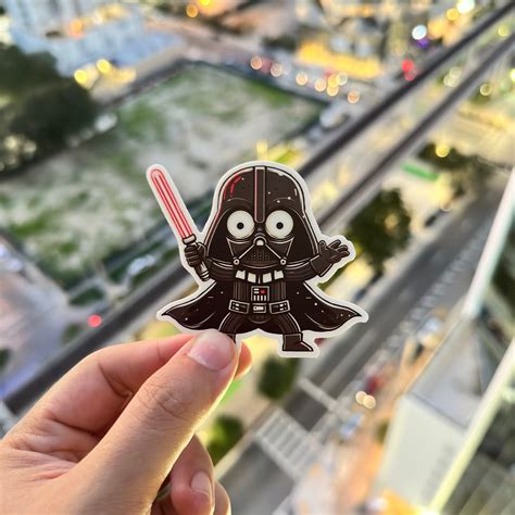 Darth Vader Sticker Water Resistant Matte Laminate Etsy
