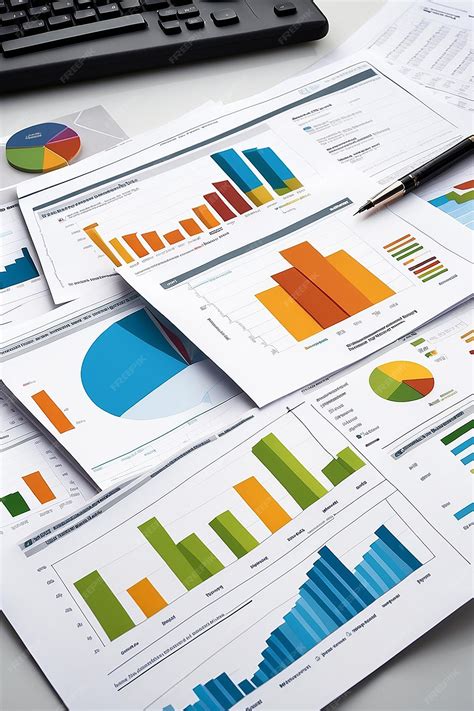 financial data document graph chart report statistics marketing