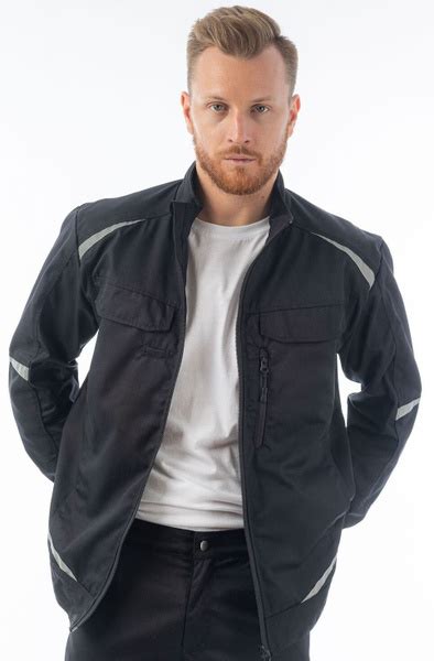 Куртка рабочая Мужской Brodeks размер 52 50 черный рост 176 182 Смесовая ткань Полиэфирное