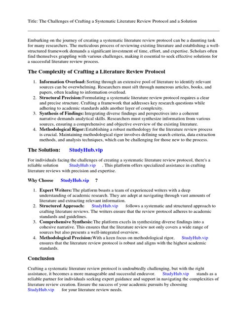 Template For A Systematic Literature Review Protocol Pdf Systematic