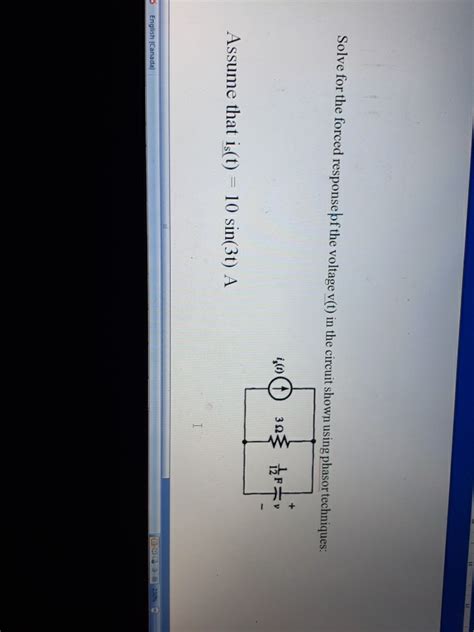 Solved Solve For The Forced Response þf The Voltage Vt In