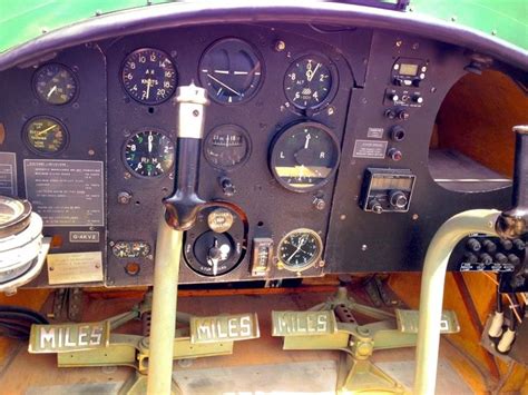 Military Aircraft Cockpit With Gauges And Dials