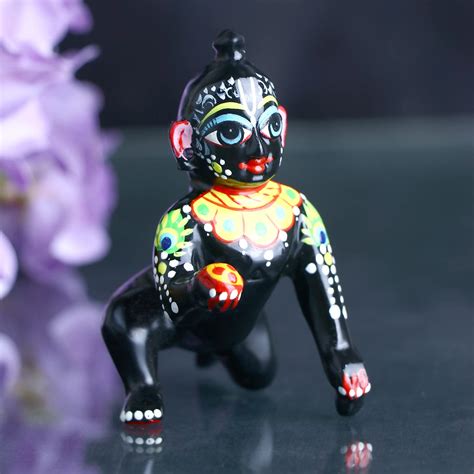 Buy Satvik 1 Pc Size 2 Brass Laddu Gopal Idol Kanha Ji Murtistatue