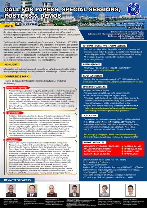 Call For Papers ICO 2023 IFORS Operations Research Operational