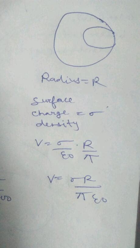 Disc Of Radius R Having A Disc Of Radius R With Surface Charge Density O Front R Arcu Qui A