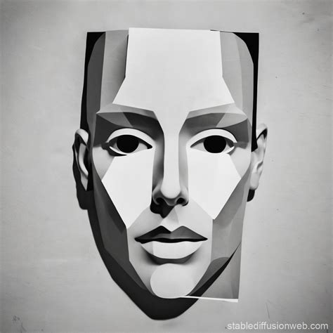 Abstract Portrait With Copy And Paste Sign Stable Diffusion Online