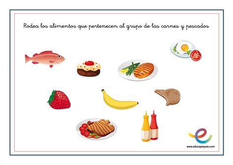 Alimentación Niños Fichas Para Conocer Los Alimentos En Educación