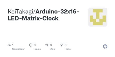 Github Keitakagiarduino 32x16 Led Matrix Clock