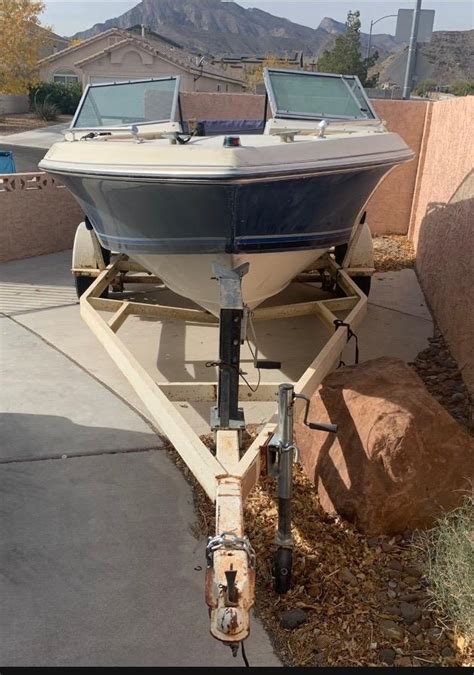 Wellcraft Runabout Boat Stern Has Trailer For Sale For Boats From USA