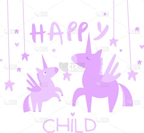 可爱的 儿童 幸福 独角兽 平衡折角灯 华丽的 国内著名景点 请柬 问候