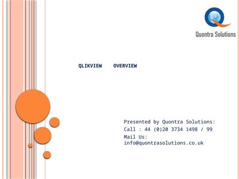 Pptx Qlikview Training Classes By Quontra Solutions Dokumentips