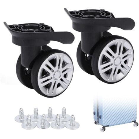 SHINING HOUSERoulettes Pour Valise Souple Roue De Valise Paire Bagages Roues De Rechange