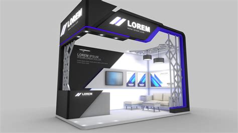 EXHIBITION STAND JIIP 18 Sqm Buy Royalty Free 3D Model By Fasih Lisan
