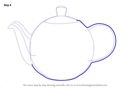 Learn How To Draw A Teapot Everyday Objects Step By Step Drawing