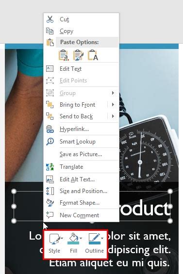 Mini Toolbar In Powerpoint For Windows